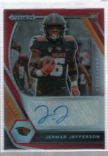 Jemar Jefferson OSU 2021 Panini Red Prizm Auto RC #DPAJJE 2/199 ...