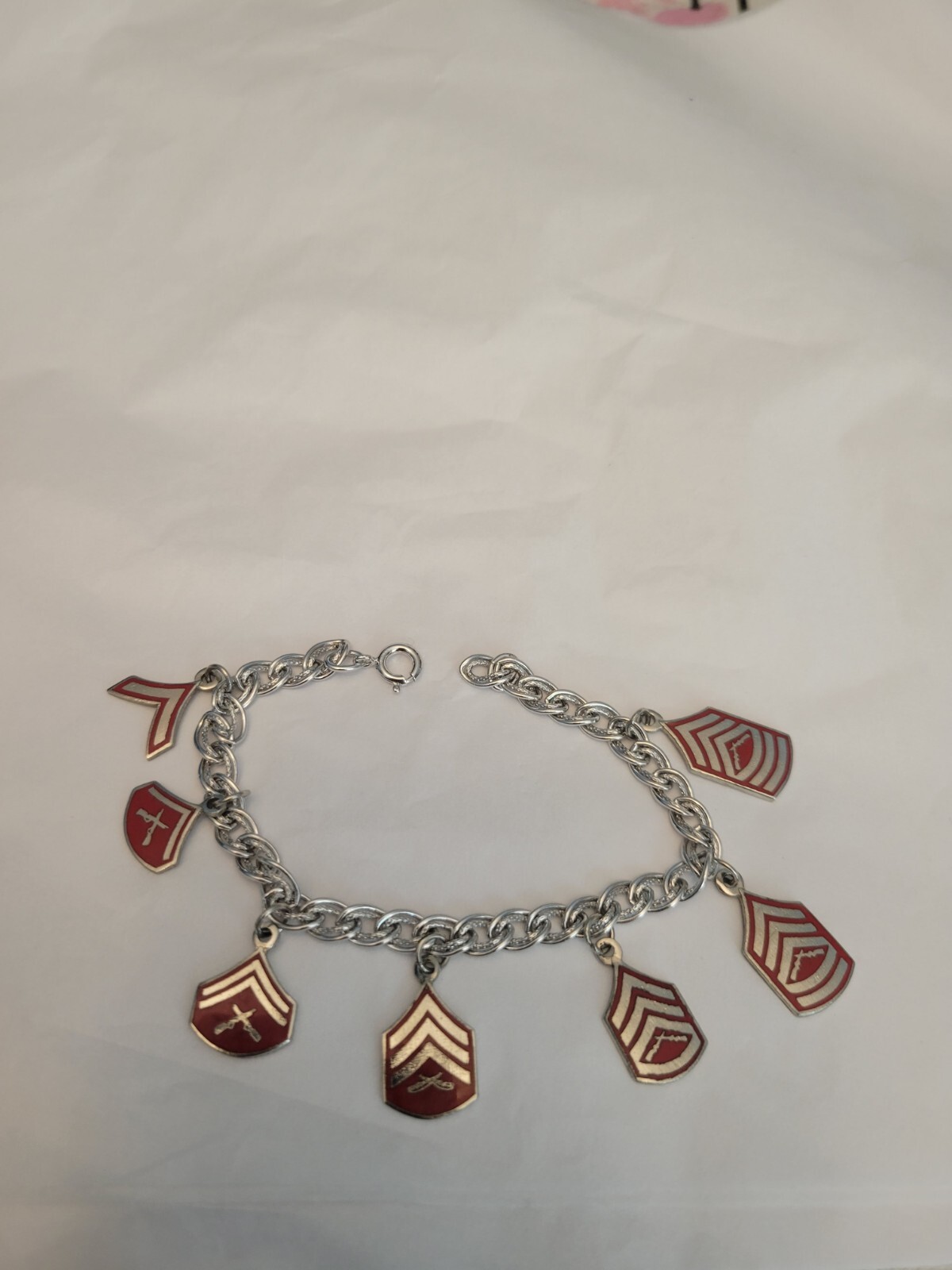 Vintage Sterling Silver Usmc Enlisted Rank Charm 7 in… - Gem