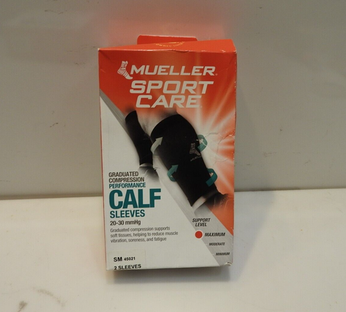 Mueller Graduated Compression Performance Calf Sleeves, Black Small 2 ...
