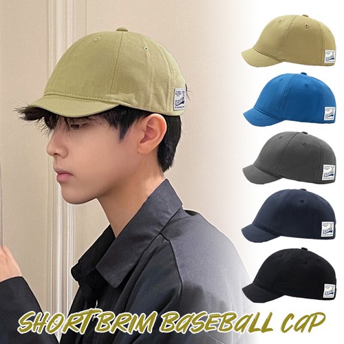 Short Brim Soft Top Baseball Cap Men Womens Casual Adjustable Caps ...