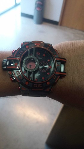 Mens Invicta 54mm Coalition Forces LUME Tactical Red Black Watch 35367 ...