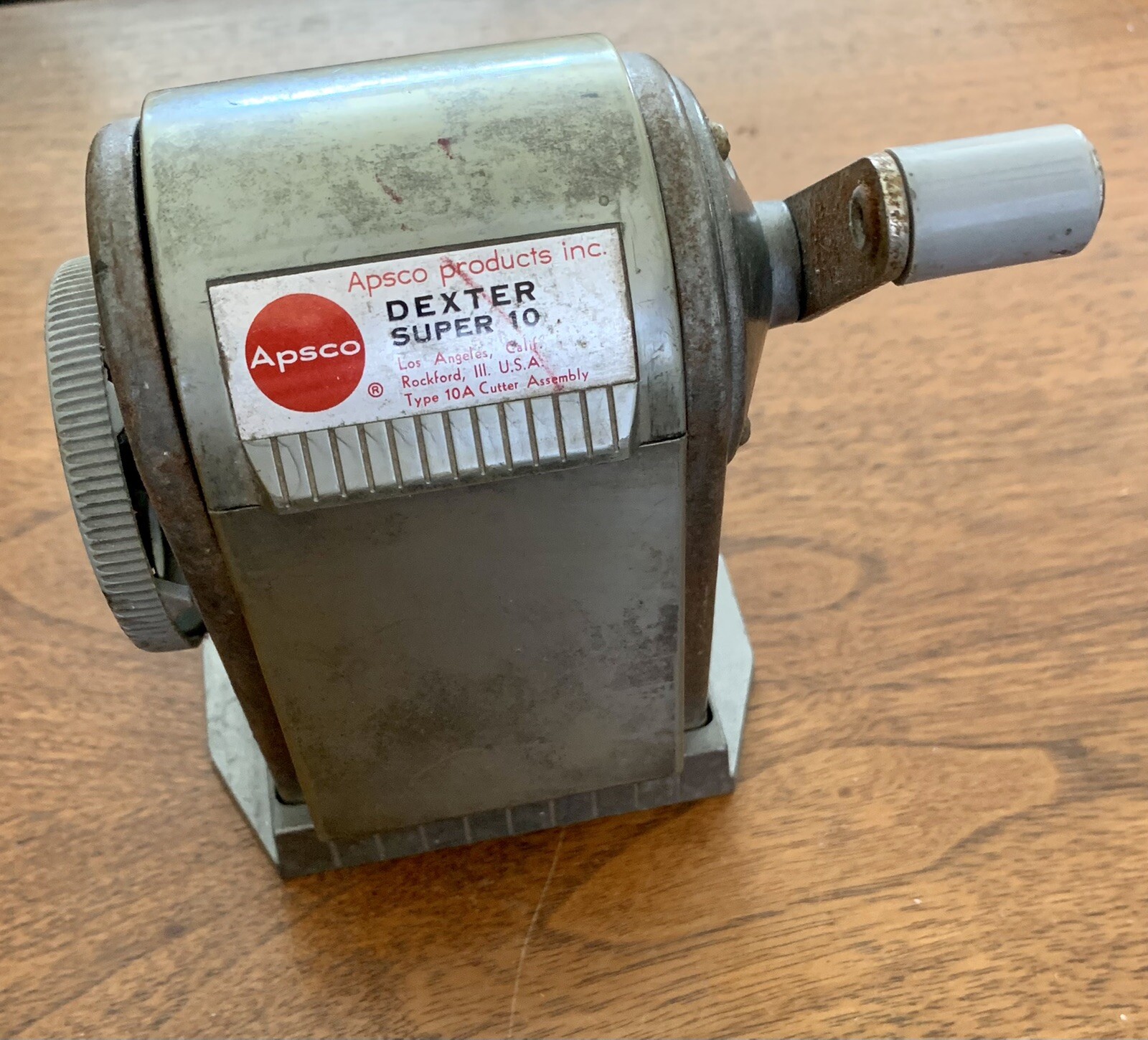 Vintage Pencil Sharpener APSCO Dexter Super 10 Working Type 10A Cutters ...