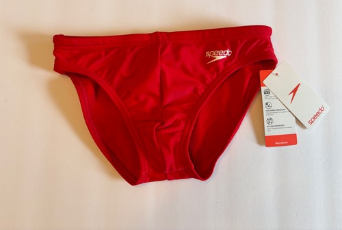 NWT Speedo Men's Swimsuit Brief Powerflex Eco Solar, US Red, Size 28 | eBay