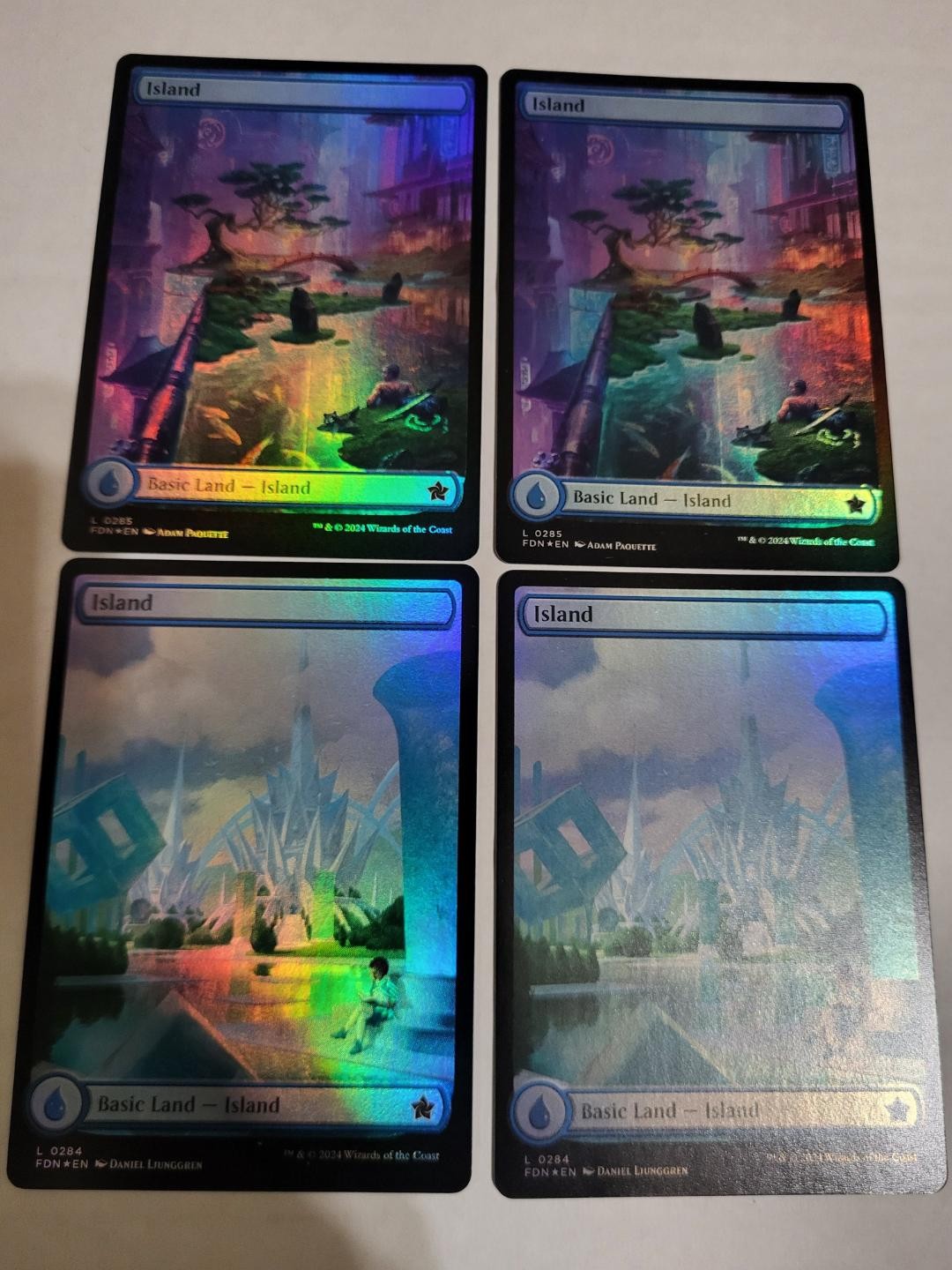 MTG ISLANDS FOUNDATION 4X ART LAND ALL FOIL ART EX-MINT FREE SHIP!!! | eBay