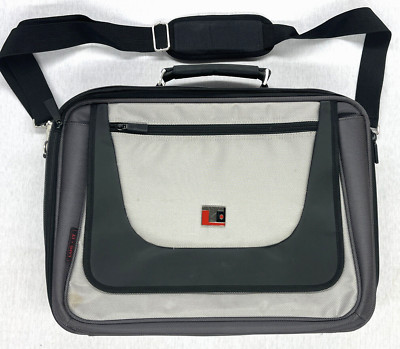 LUG.IT Gray/Black Top-Zip Up to 17"Laptop Cross/Handle-Bag 17"W/13"H/3. ...