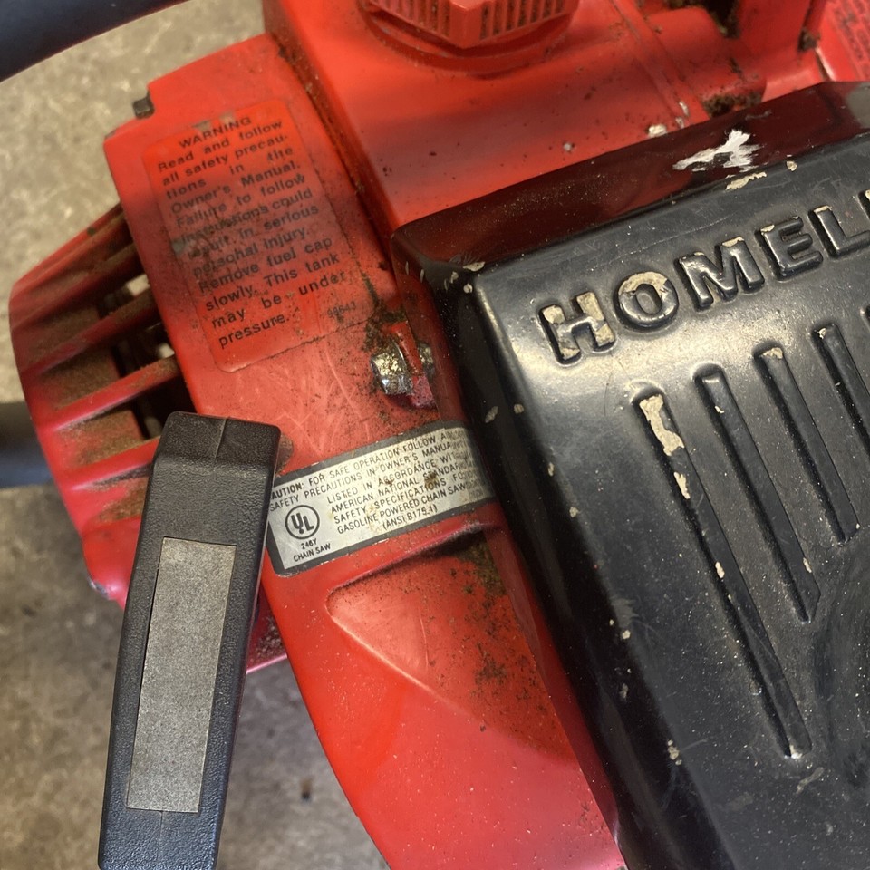 Homelite Super XL Big Red Chainsaw W/Bar Good Running Condition | eBay