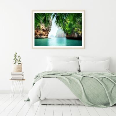 Sea with Islands Scenery View Print Premium Poster High Quality choose ...