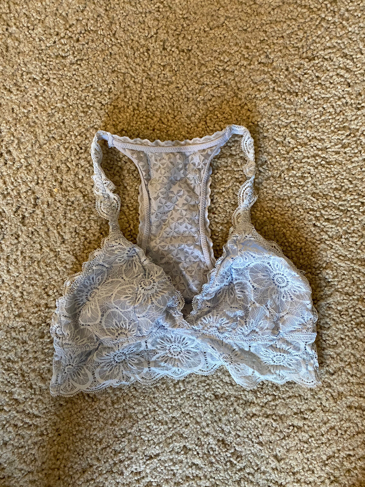 AERIE Light Blue lace bralette bra size Medium - Gem