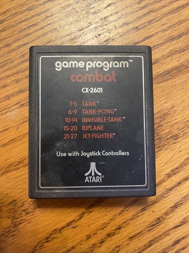 Combat (Atari 2600, 1978) Text label test | eBay Australia