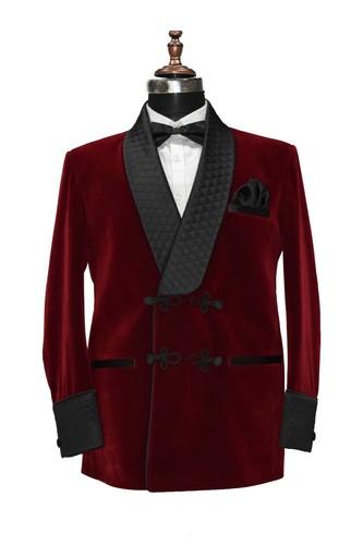Men Maroon Smoking Jackets Elegant Luxury Designer Dinner Party Wear ...