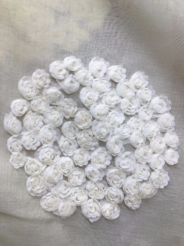 IVORY Floral Flower Rosette Poly Linen Drapery Fabric (118 in.) Sold ...