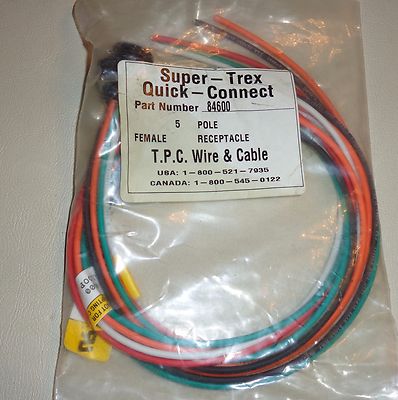 TPC WIRE & CABLE 5P Female Receptacle, SUPER-TREX Mini Quick Connects 84600 NEW | eBay