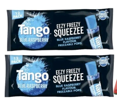 24 Tango Blue Raspberry EEzy freezy squeezee ice pops Lollies Tip Tops ...