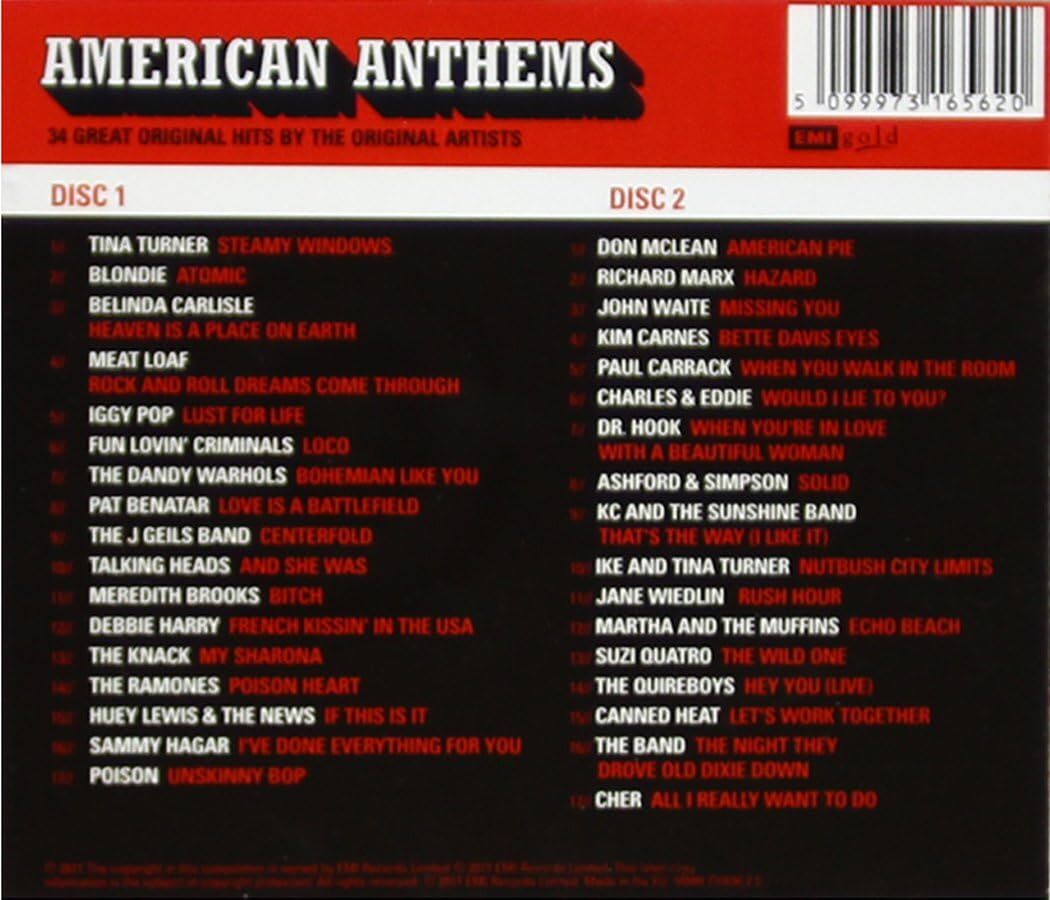 The Ultimate American Anthems by Various Artists Audio CD Discs 2 ...