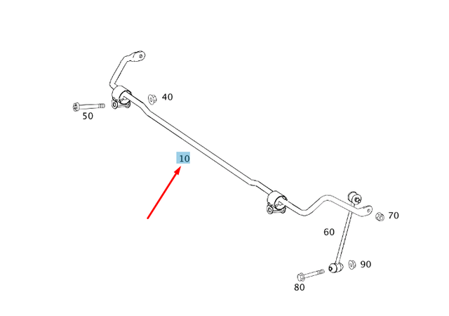 MERCEDES E Class W212 Rear Anti Roll Bar Genuine A2123260765 for sale ...