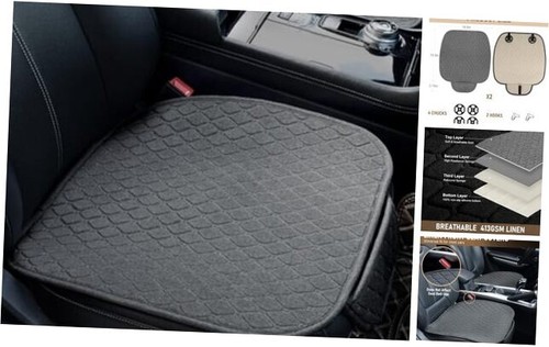 Linen Car Seat Covers for Cars - Non-Slip 2 Front Bottom Seat Covers ...