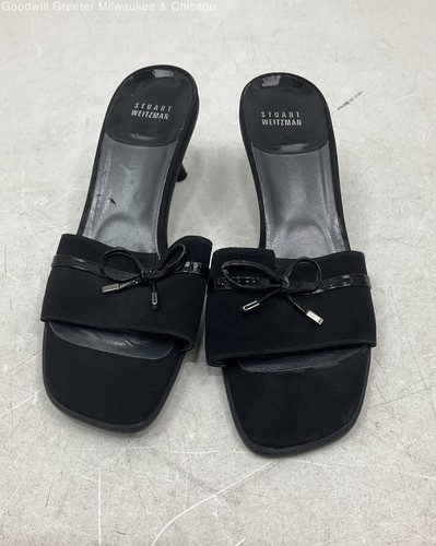 Stuart Weitzman Woman's Black Heeled Sandal Sz. 7 1/2B | eBay
