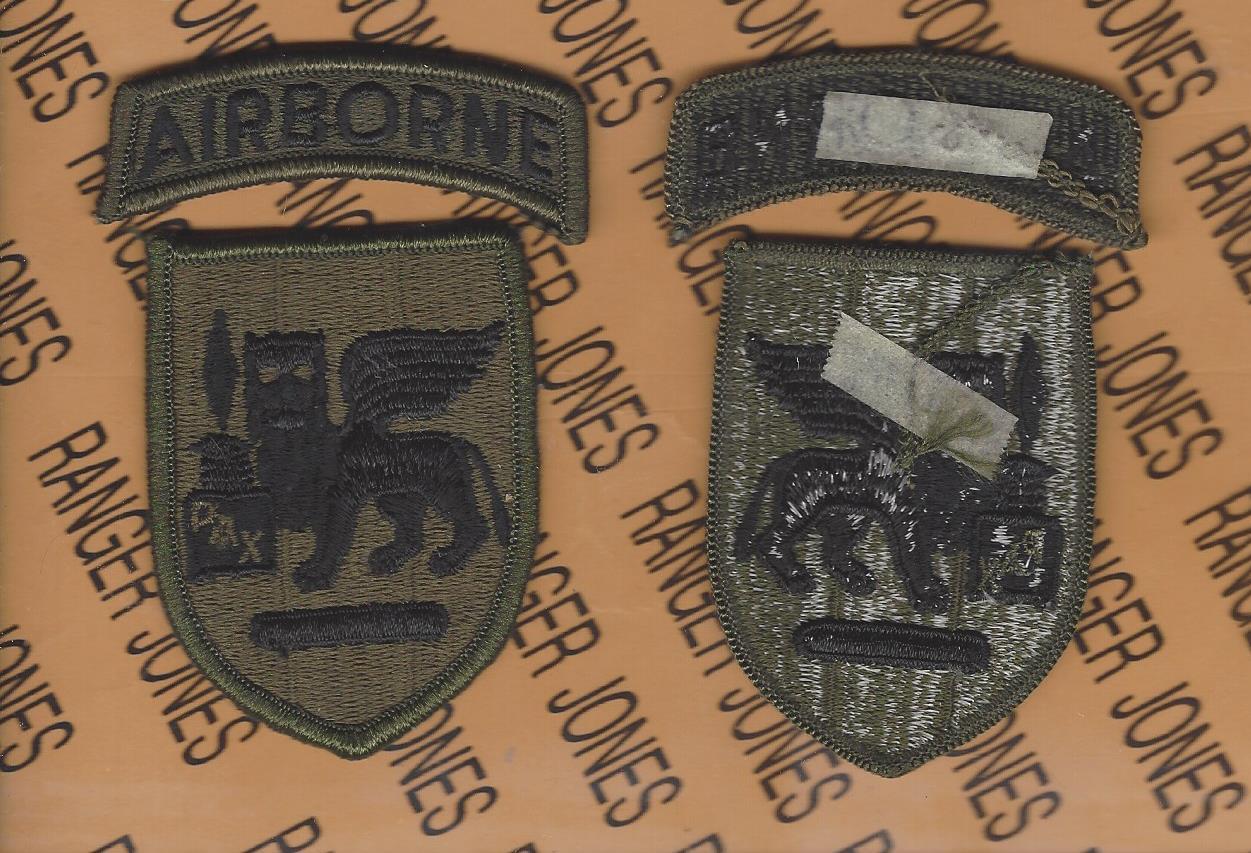 US Army Southern European Task Force SETAF Airborne OD Green & Black ...