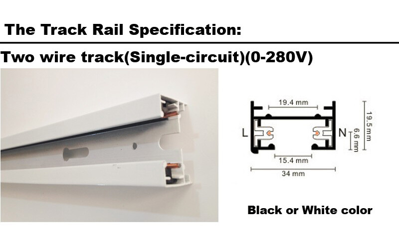 Universal 2-Circuit/Wire Rail Track Connector for Track Celling Light 0 ...