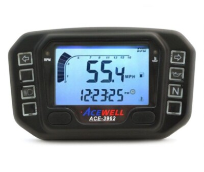 Speedo Tach Multifunction Digital Black Black Acewell | Instrument Cluster