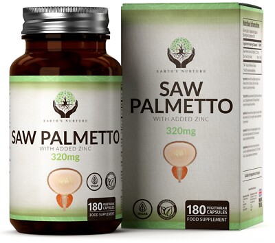 Saw Palmetto 320mg | 180 Capsules for Urinary Tract, Bladder & Prostate ...