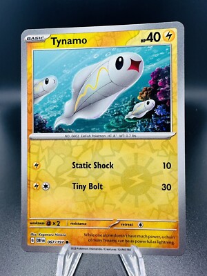 Pokemon TCG - Reverse Holo Tynamo 67/197 - Obsidian Flames 2023 | eBay