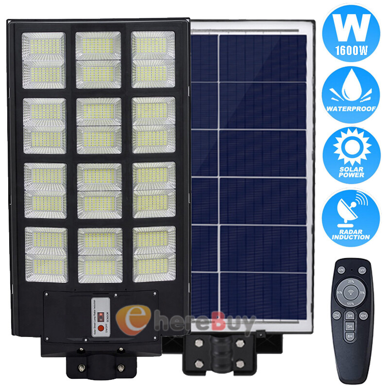Solar Wall Lights Pathway Motion Sensor 1600W LED Bulb Outdoor Lamps ...