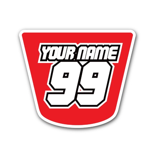 For RMZ 250 SUR-RON Storm 3x Dirt Bike Vinyl Race Numbers Plate Sticker ...
