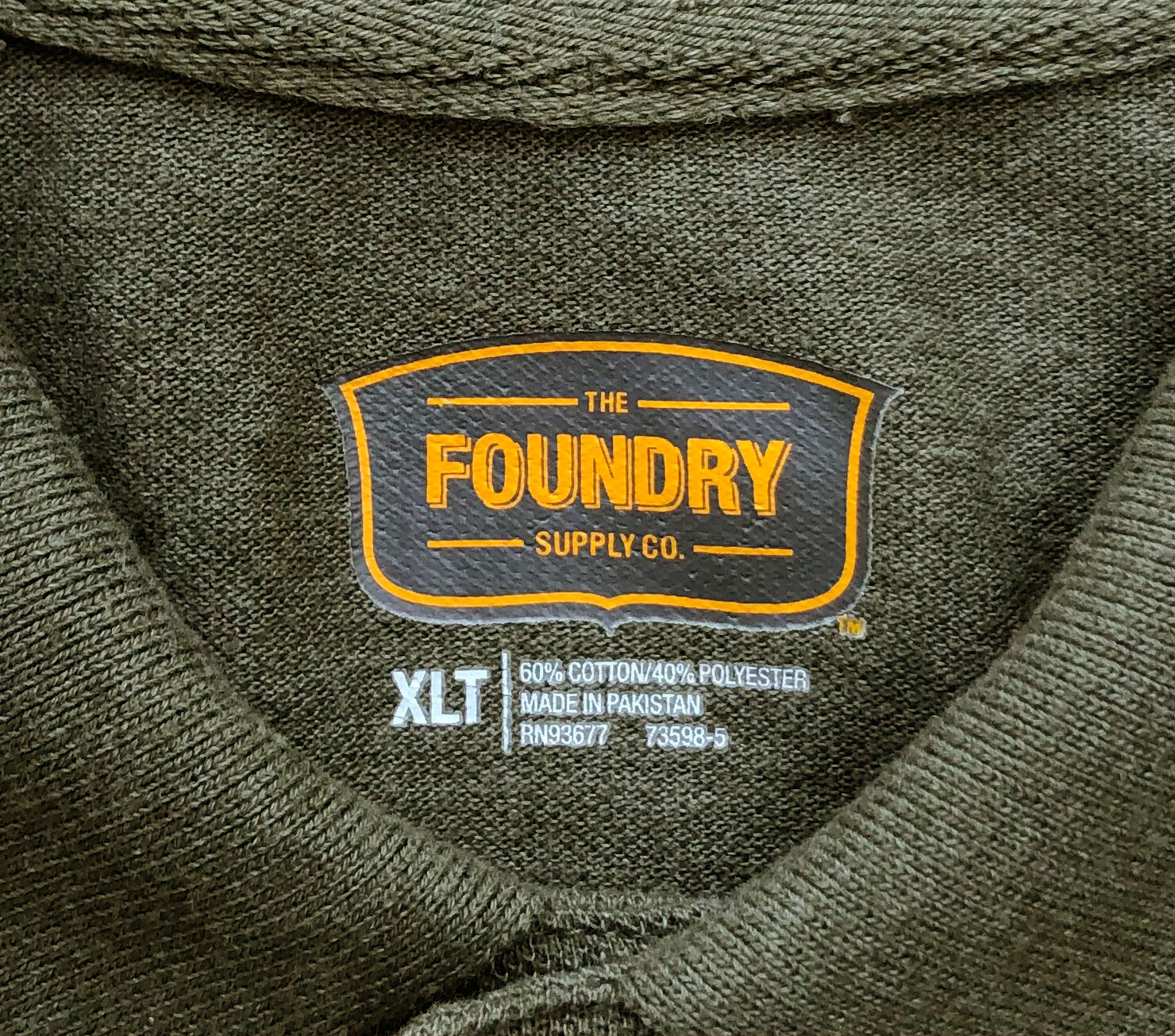 THE FOUNDRY SUPPLY CO Men’s Khaki Green Short Sleeve Casual Polo Shirt ...