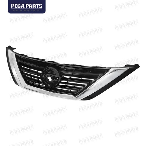 Front Bumper Upper Hood Grille Grill Chrome Black For 2016-2018 Nissan ...