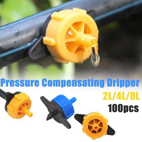 100Pcs 2L/4L/8L Pressure Compensating Dripper For Arrow Drip System ...
