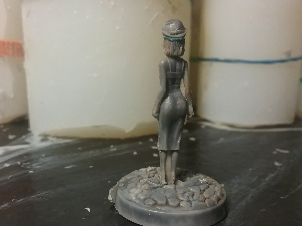 Miniature steam punk Commissar Female Elizabeth Comstock nude with hat ...