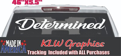 Determined Windshield Decal Sticker Turbo Diesel Truck Crew Cab SUV Car ...