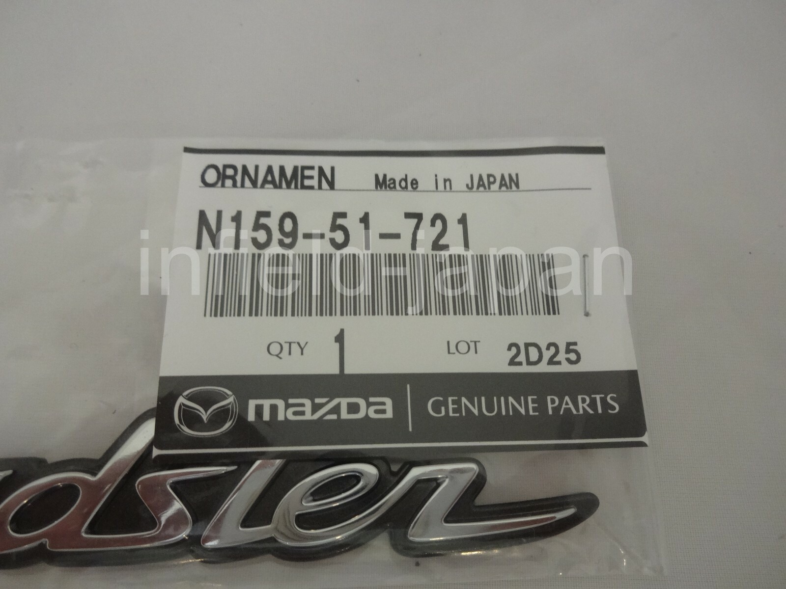 Genuine Mazda MX5 Miata Roadstar Emblem Ornament Maker Name N159-51-721 ...