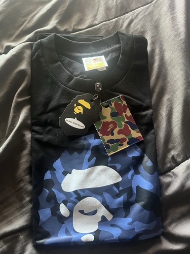 1:1 Blue A Bapping Ape Tee Size Medium Brand New 100% Cotton With Tags ...