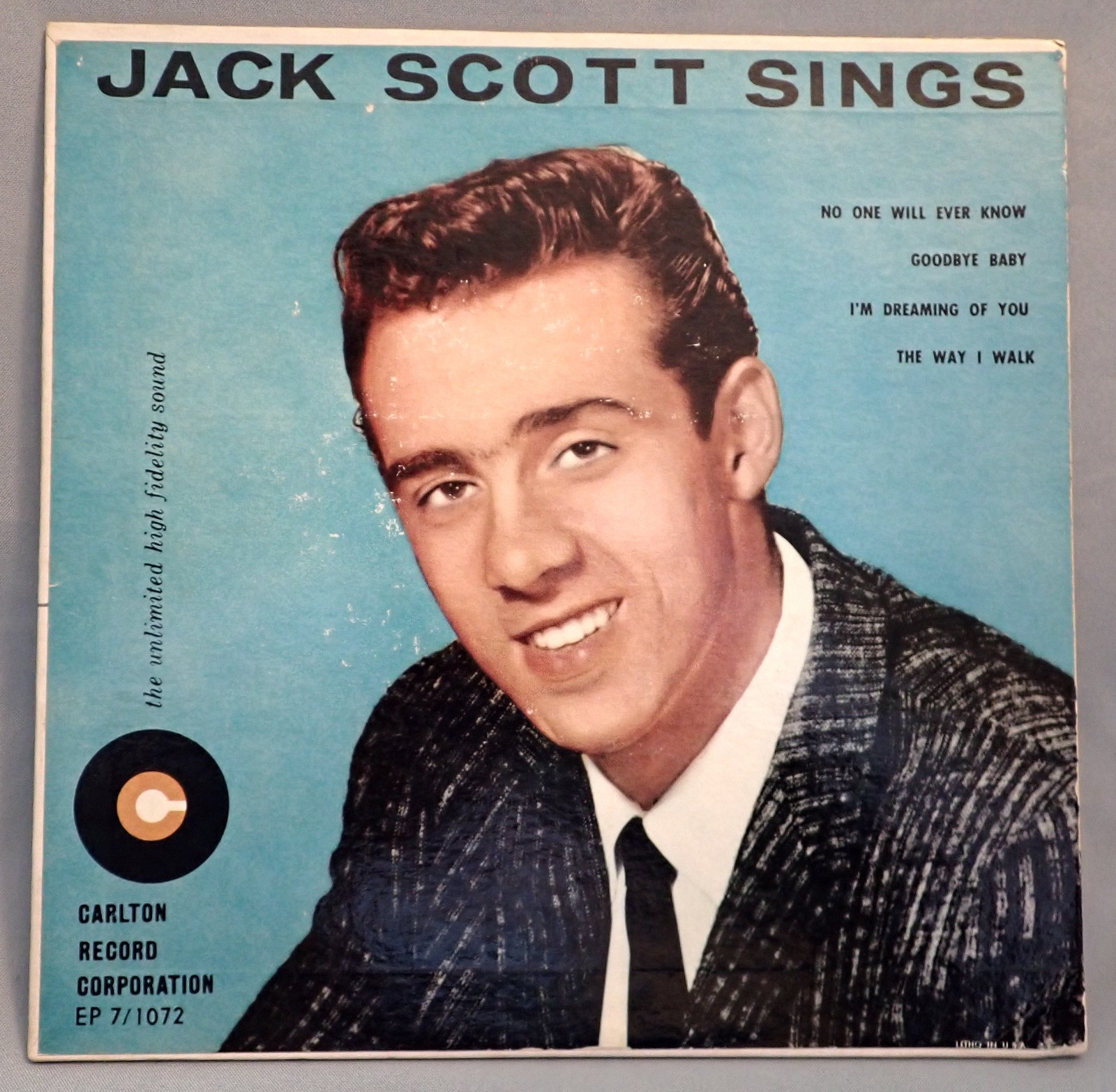 HEAR IT 50's 45 rpm EP record Jack Scott "Jack Scott Sings" from 1959 ...