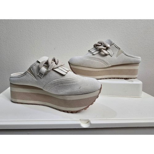 Pierre Dumas Paloma Women's Casual Platform Slip On Elevated Ivory Sude ...