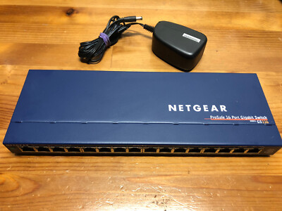 NETGEAR ProSafe 16 Ports GIGABIT Switch Model GS116 with Power Supply ...