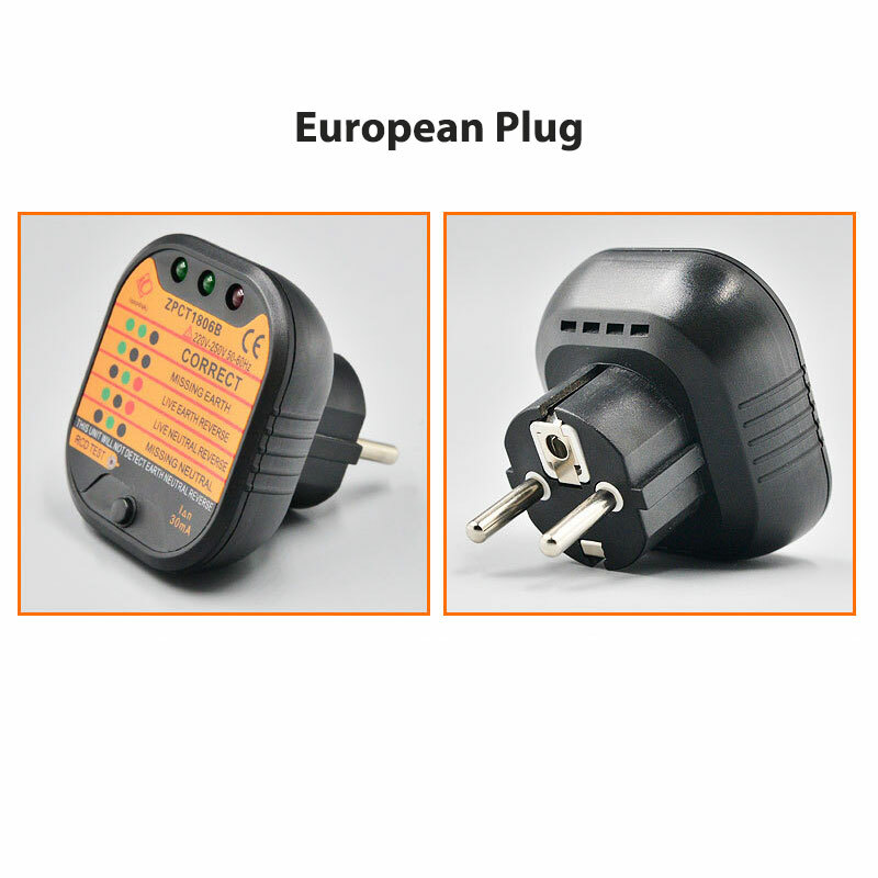 Plug In Polarity Tester Mains Power Socket Tester Checker
