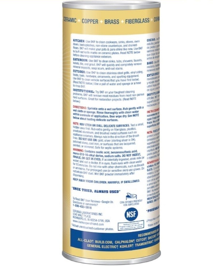 4x BAR KEEPERS FRIEND All Purpose Bathroom Kitchen Polish Rust ...