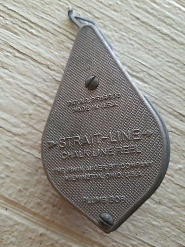 Vintage Tool Irwin Co. Plumb Bob Strait-Line Chalk Line Reel Pat'd USA ...