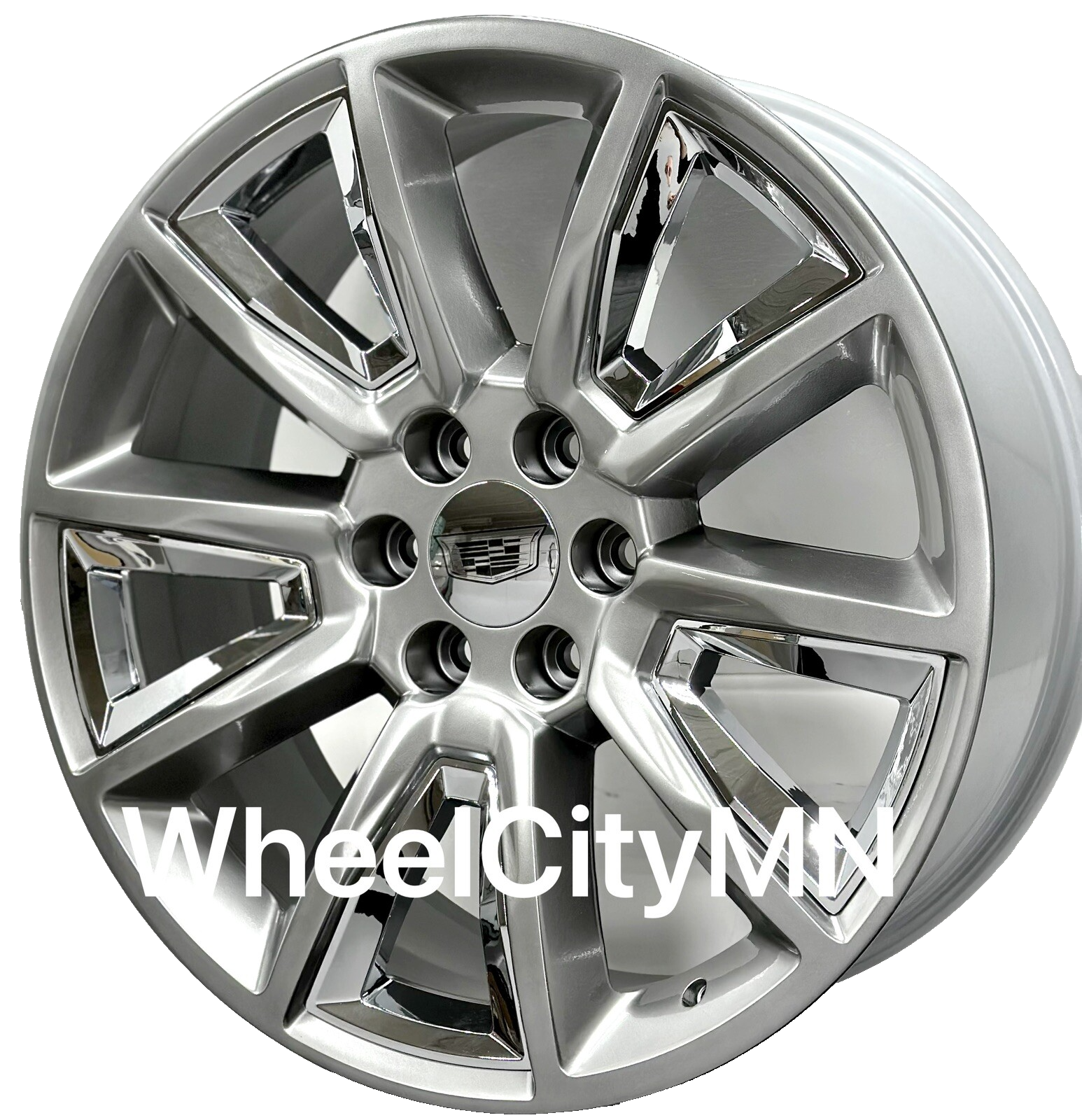22" hyper silver chrome OE replica 5696 wheels fits 2020 Cadillac ...