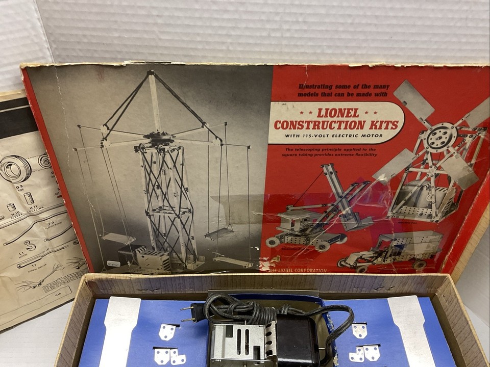 Lionel Construction Set #232 In Original Box Vintage Erector Set 1948 ...