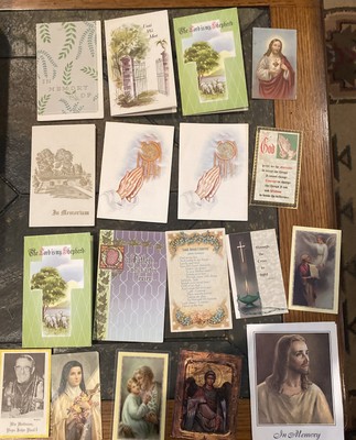 Holy Cards - Vintage Catholic Death Remembrance Card Memorial