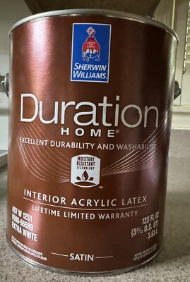Sherwin Williams Duration Home Interior Acrylic Latex Extra White Satin ...