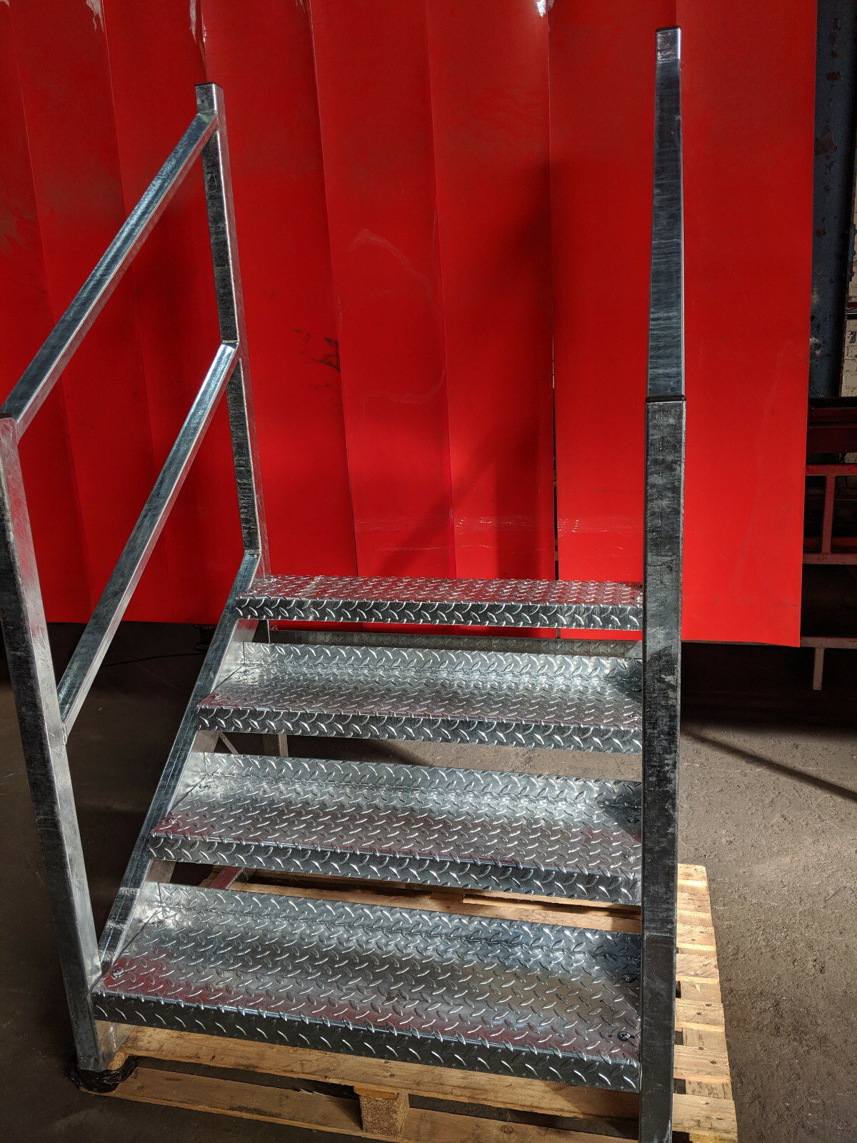 Free Standing Metal Stair / Steps - Galvanised finish - POA delivery ...