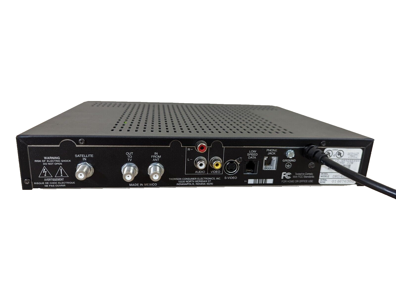 RCA DIRECTV Plus Satellite 7M09 Receiver DRD420RE w/ Remote & User's ...