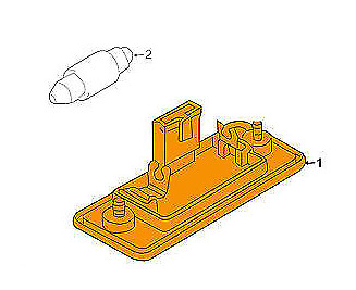 NEW AUDI TT 8J LICENSE NUMBER PLATE LIGHT 8T0943021A ORIGINAL 8T0-943 ...