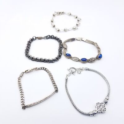 5x 925 Sterling Silver Bracelets | eBay