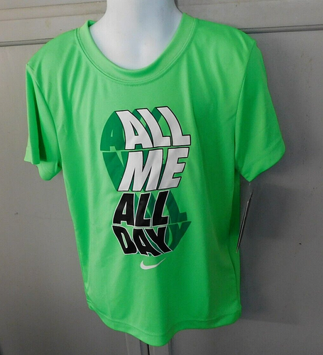 The Nike Tee green S/S t-shirt "All Me All Day" sz 6 NWT | eBay